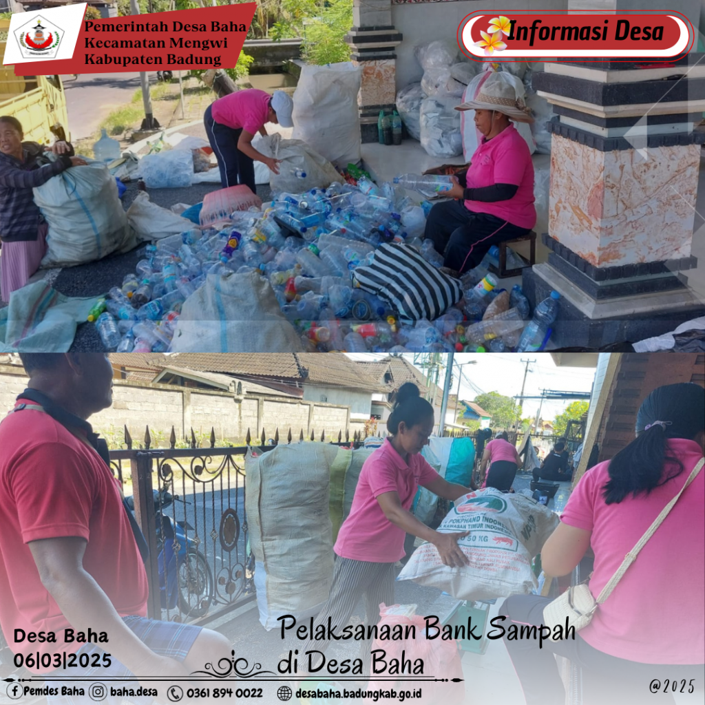 Pelaksanaan Bank Sampah di Desa Baha bulan Maret 2025 | Desabaha Badung