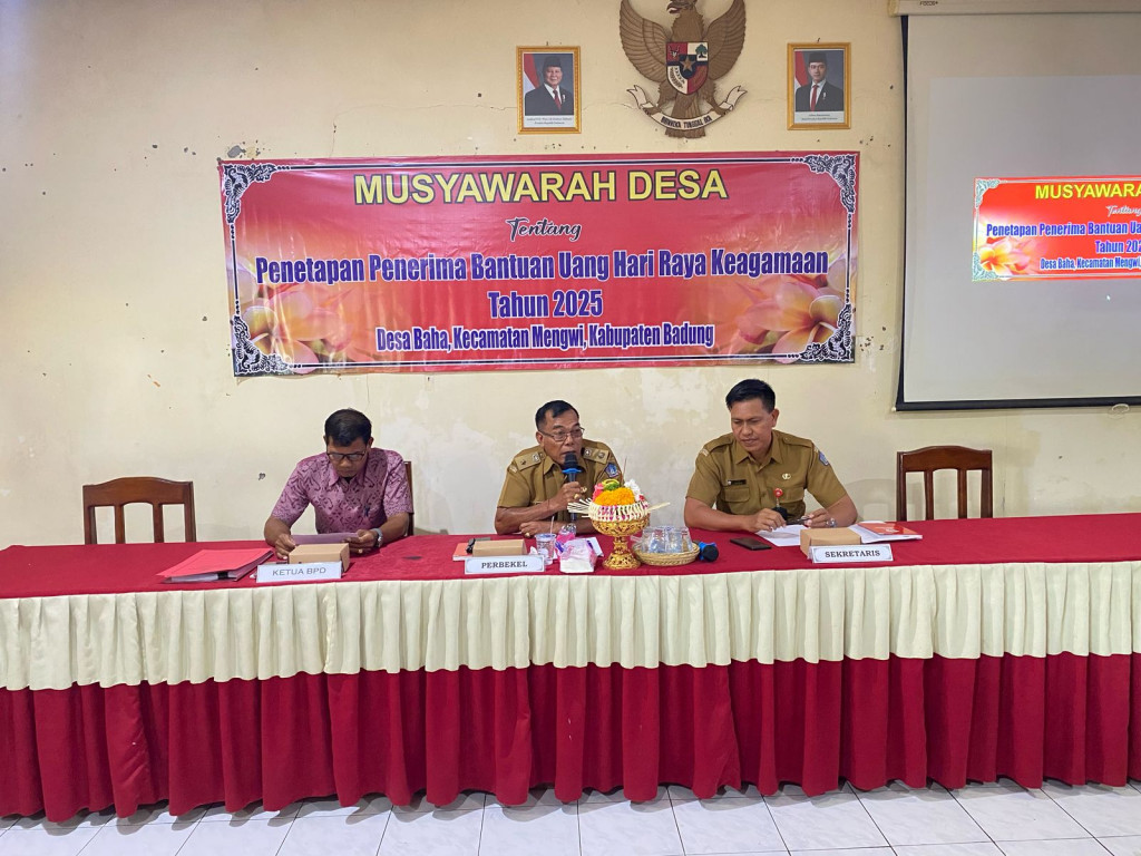 Pelaksanaan Musyawarah Desa Penetapan Penerima Bantuan Uang Hari Raya ...
